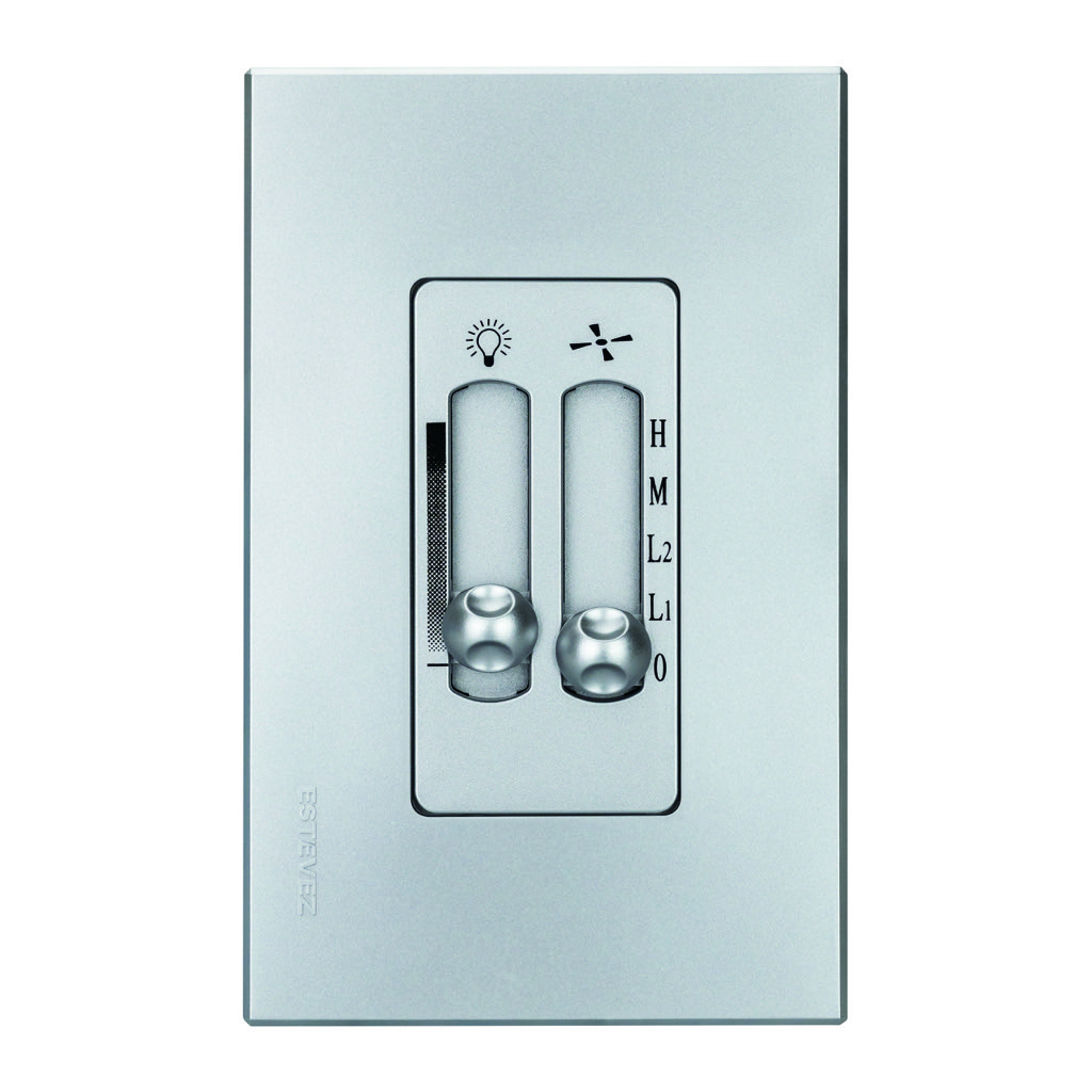 CONTROL VENTILADOR DESLIZABLE C/ PLACA METAL SATIN | Outlet Estévez